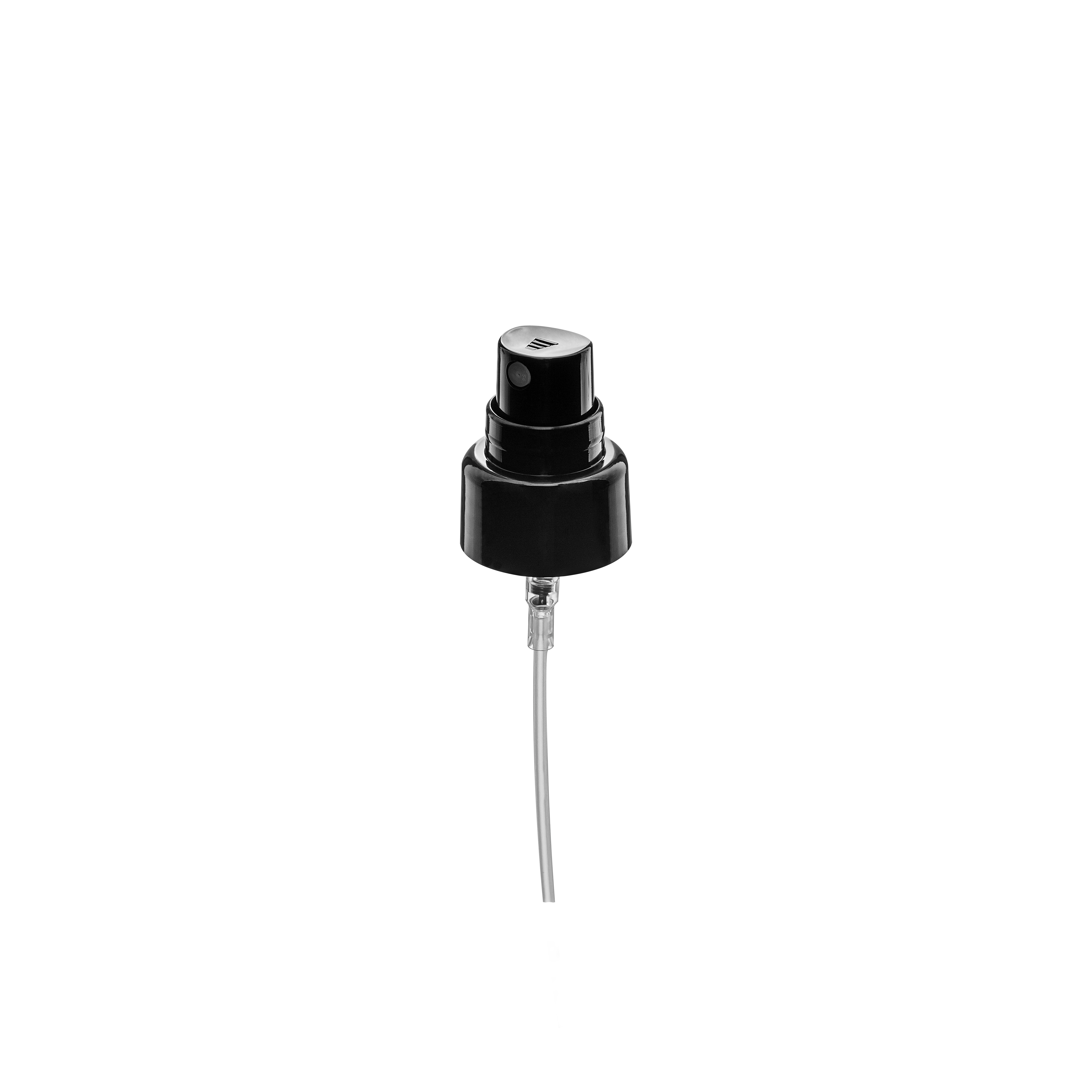 Mist sprayer Sinfonia 22/410, PP, black, glossy, dose 0.13ml, black overcap (Luna 30)